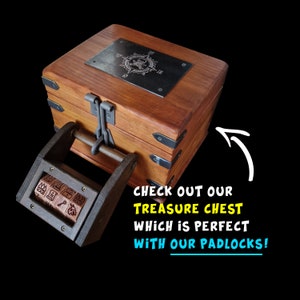 Escape Room Box Lock FANTASY Puzzle Wooden Padlock, Custom Handmade ...
