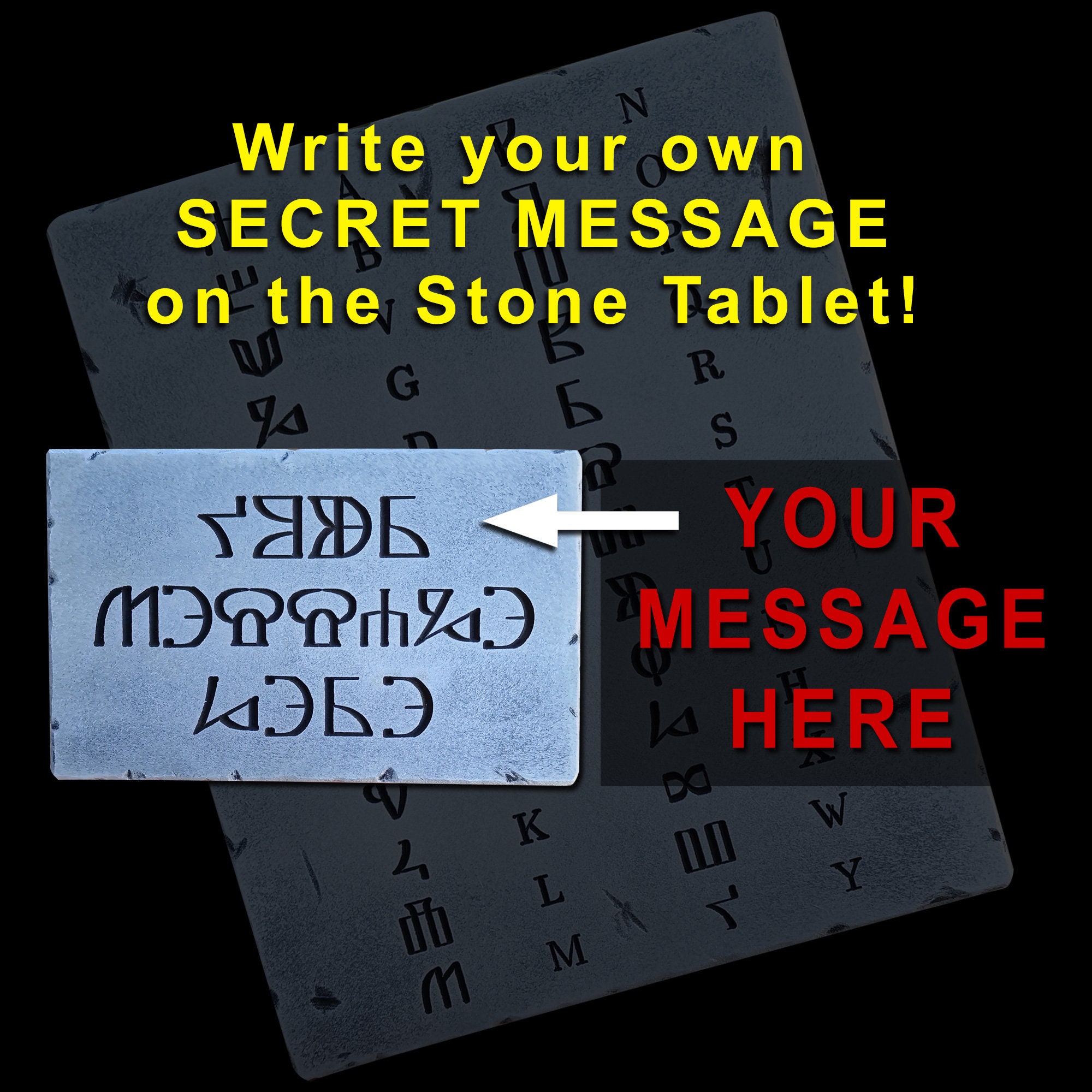 SECRET MESSAGE Stone Tablets for Escape Room Puzzle Game and - Etsy