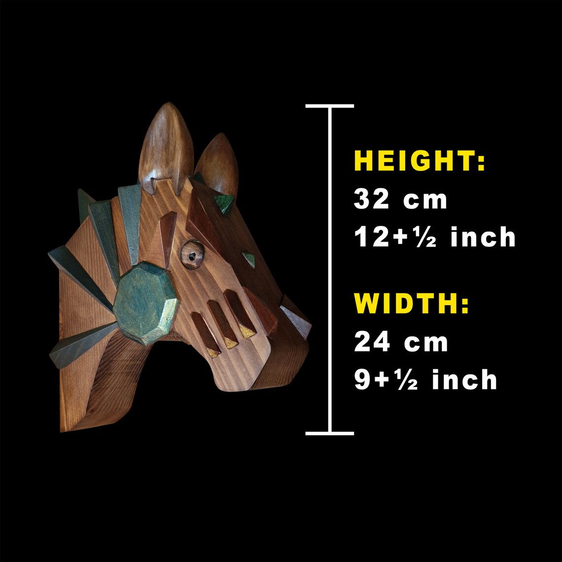 HORSE HEAD Secret Compartment | Hardwood Horse Head to Hang on the Wall ...