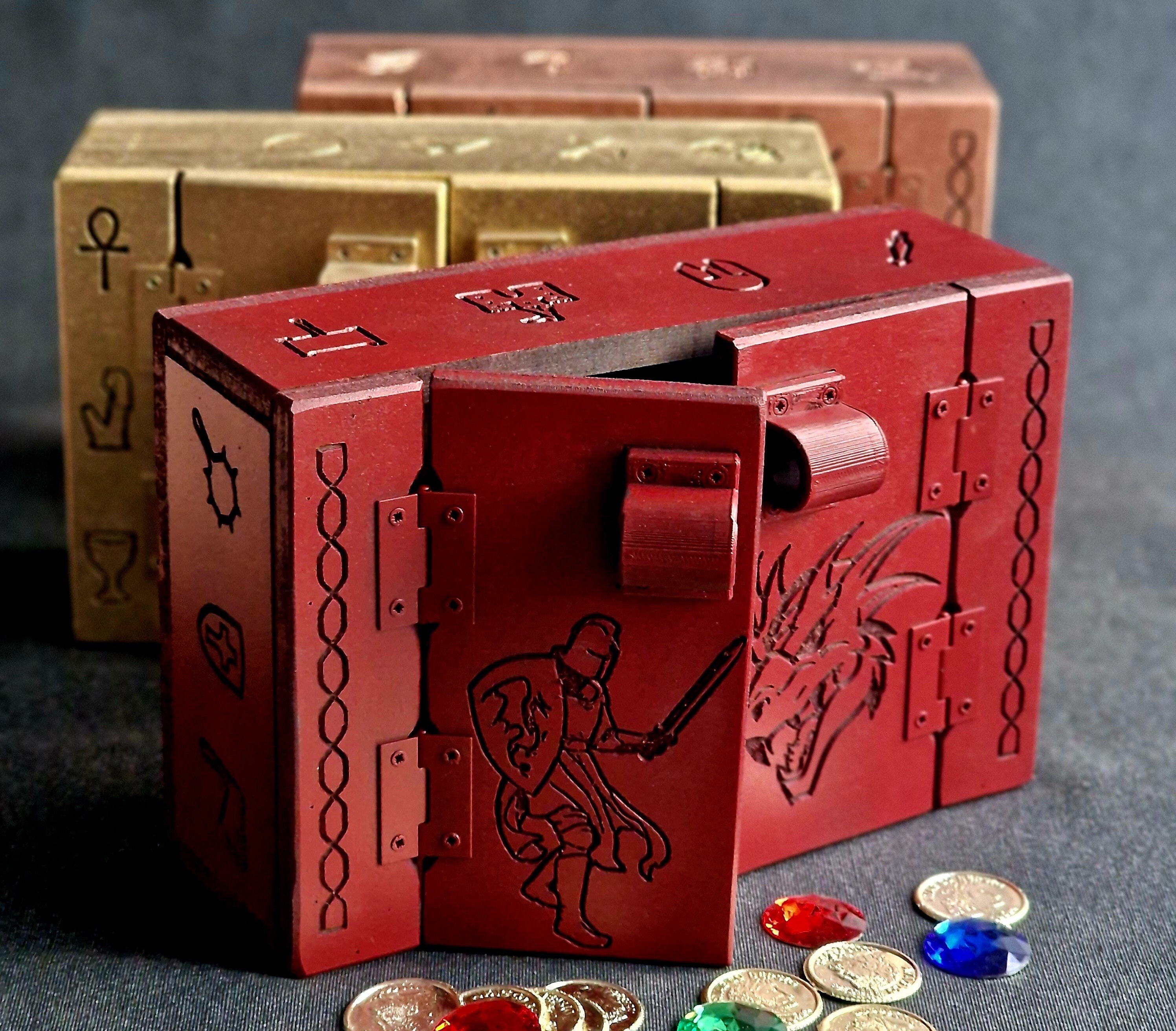 MEDIEVAL Treasure Chest - Box Container for Wooden Padlock - Escape ...