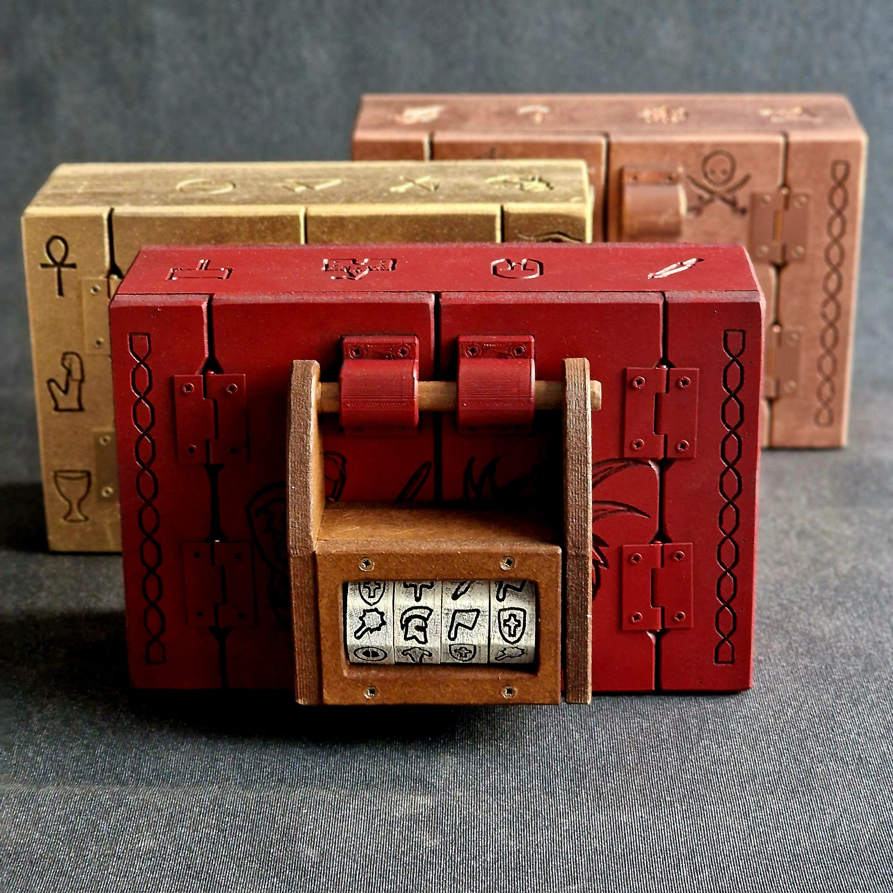 MEDIEVAL Treasure Chest - Box Container for Wooden Padlock - Escape ...