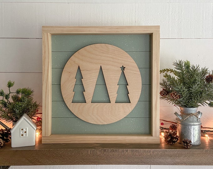 Christmas Tree Sign Boho Christmas Decor Minimalist Holiday Decor - Etsy