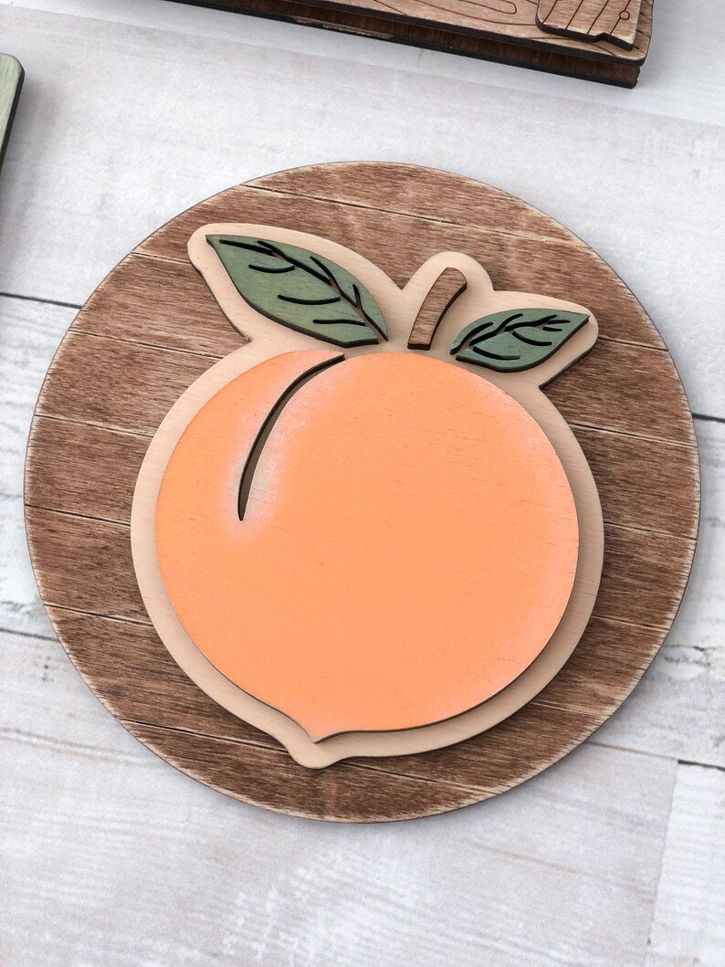 Peach Tiered Tray Decor / Spring and Summer Home Decor / Peach - Etsy