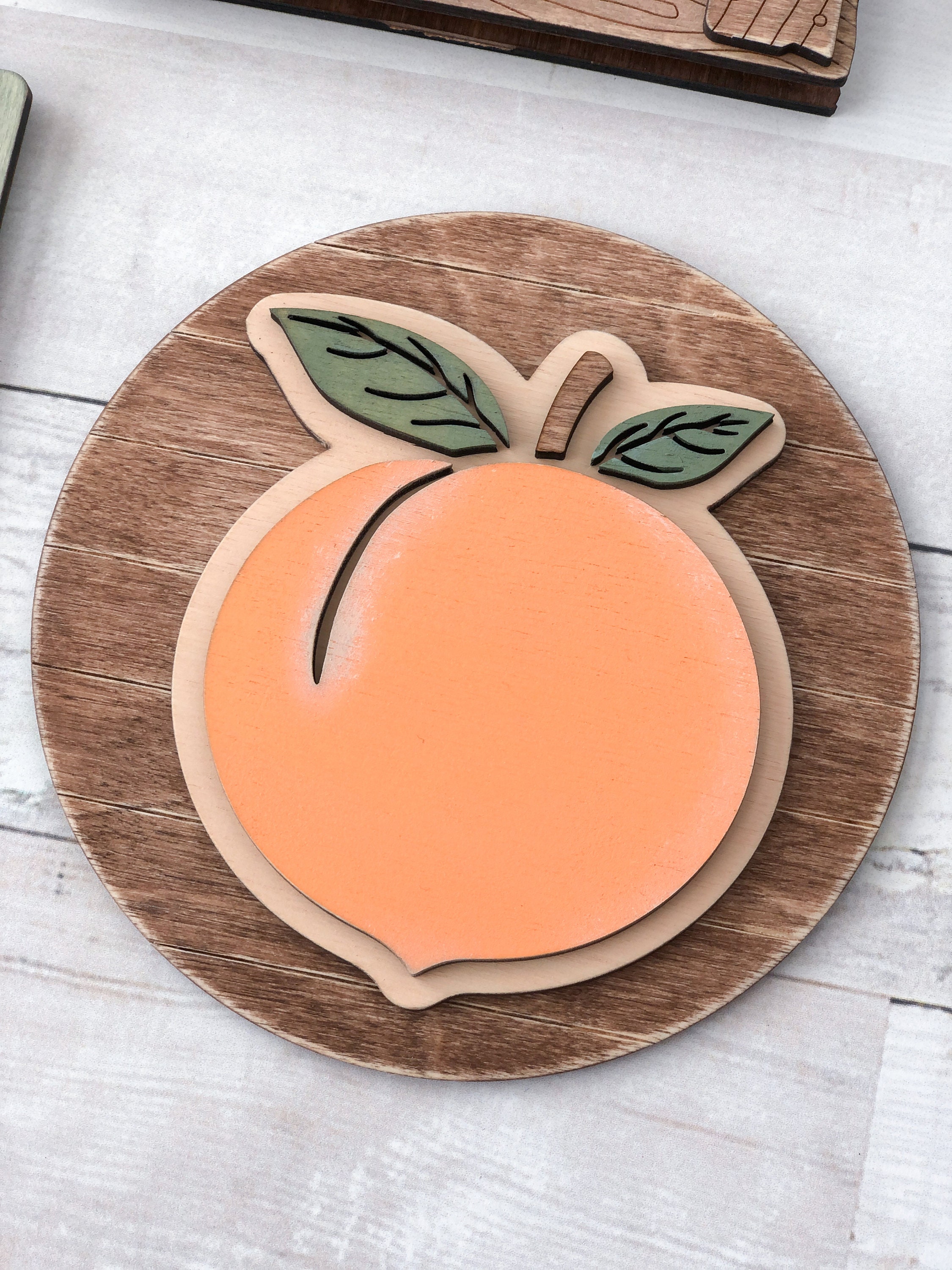 Peach Tiered Tray Decor / Spring and Summer Home Decor / Peach | Etsy