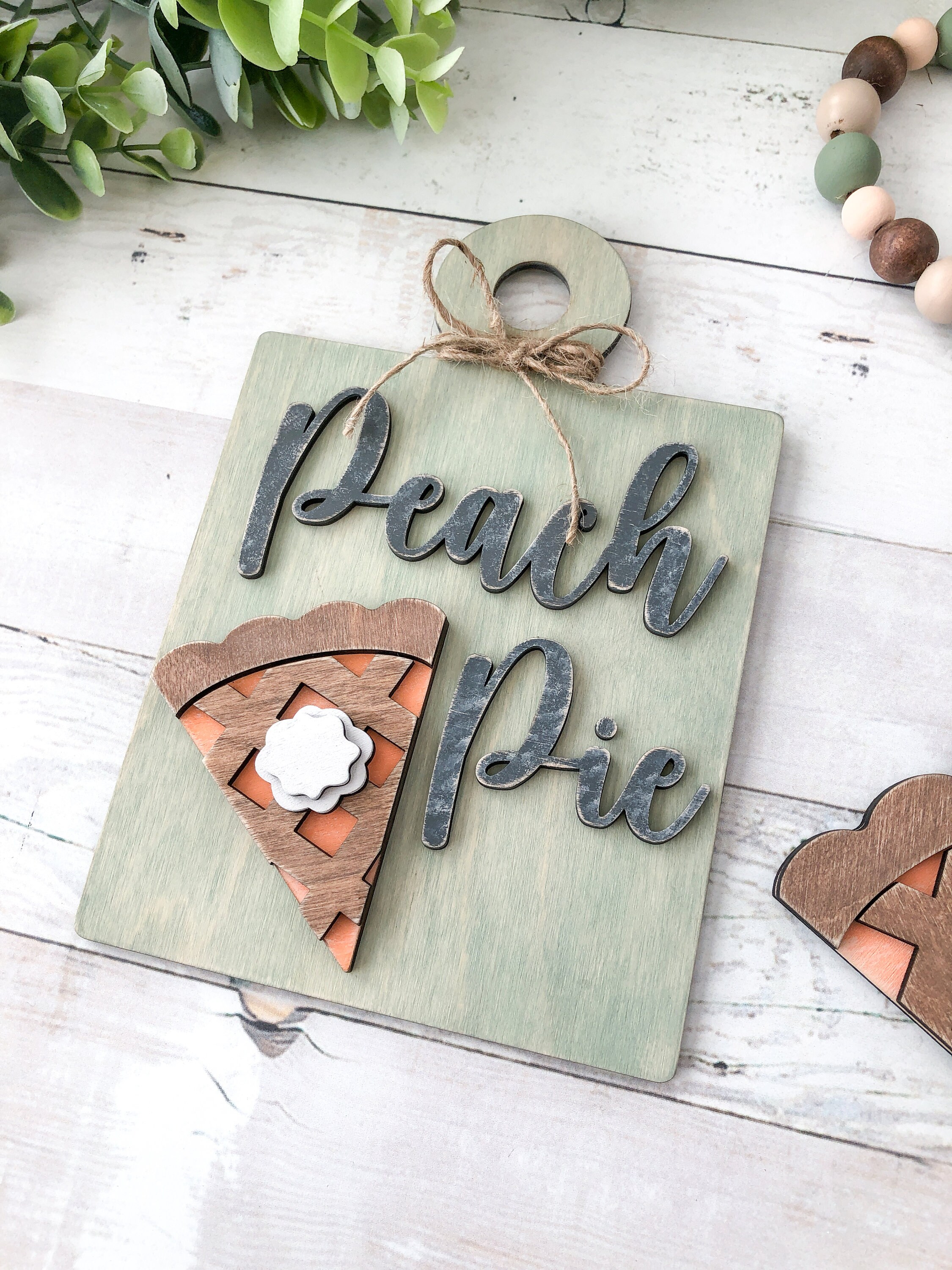 Peach Tiered Tray Decor / Spring and Summer Home Decor / Peach | Etsy