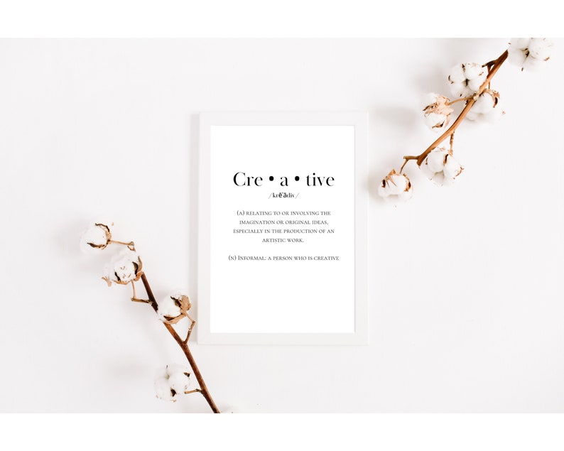 Definition Print Creative Dictionary Definition Instant - Etsy