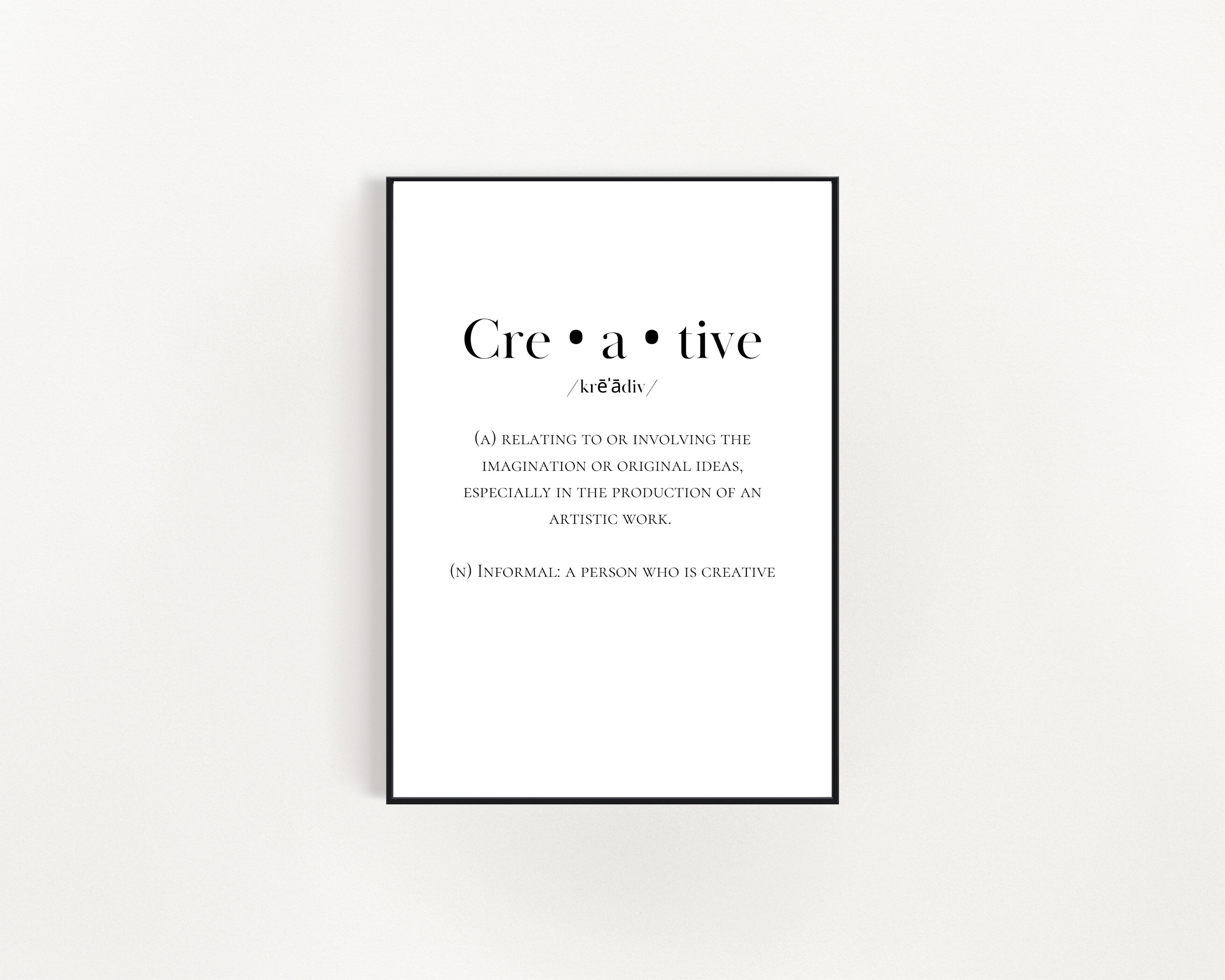 Definition Print Creative Dictionary Definition Instant - Etsy