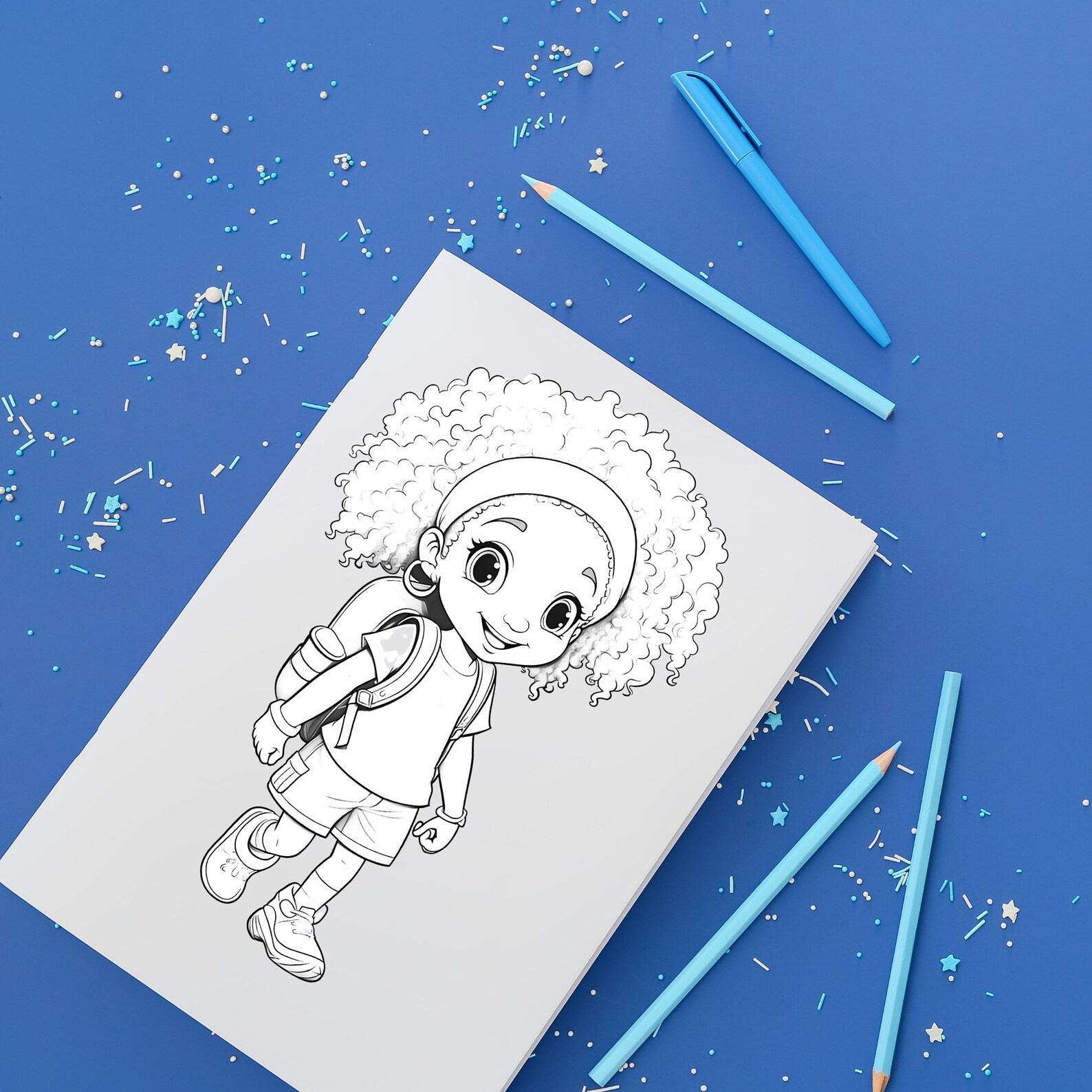 Magical Adventures Black and White Coloring Page - Etsy