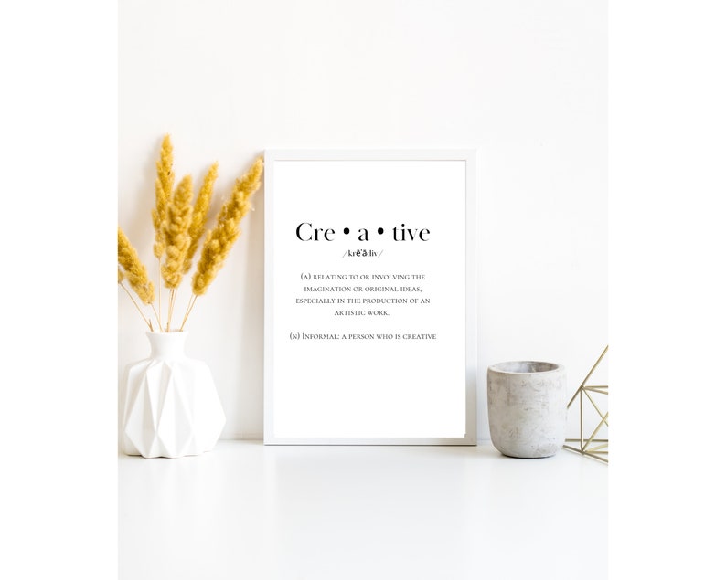 Definition Print Creative Dictionary Definition Instant - Etsy