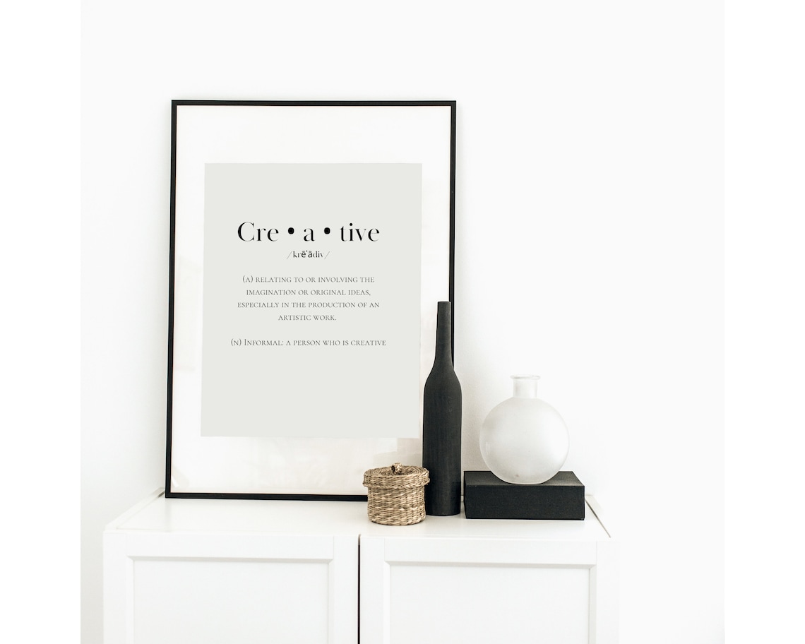 Definition Print Creative Dictionary Definition Instant - Etsy
