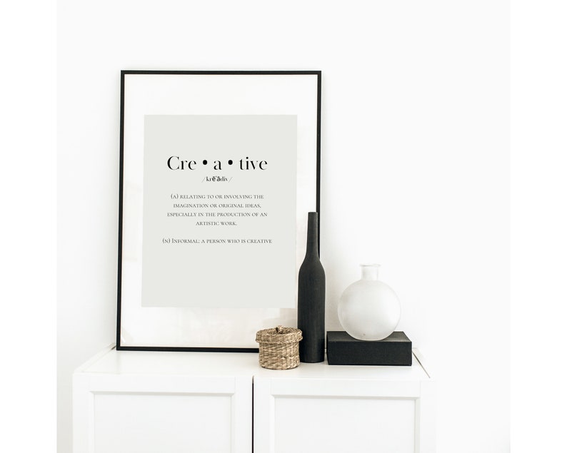 Definition Print Creative Dictionary Definition Instant - Etsy