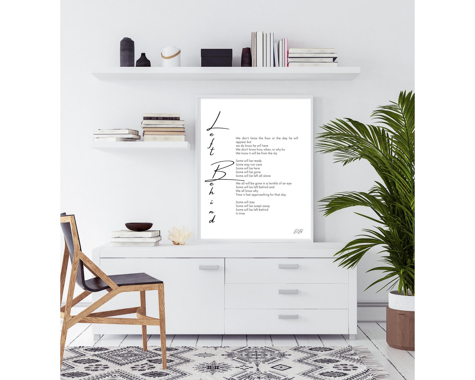 Left Behind Poem Print: Minimalist Typography Art (digital Download) - Etsy