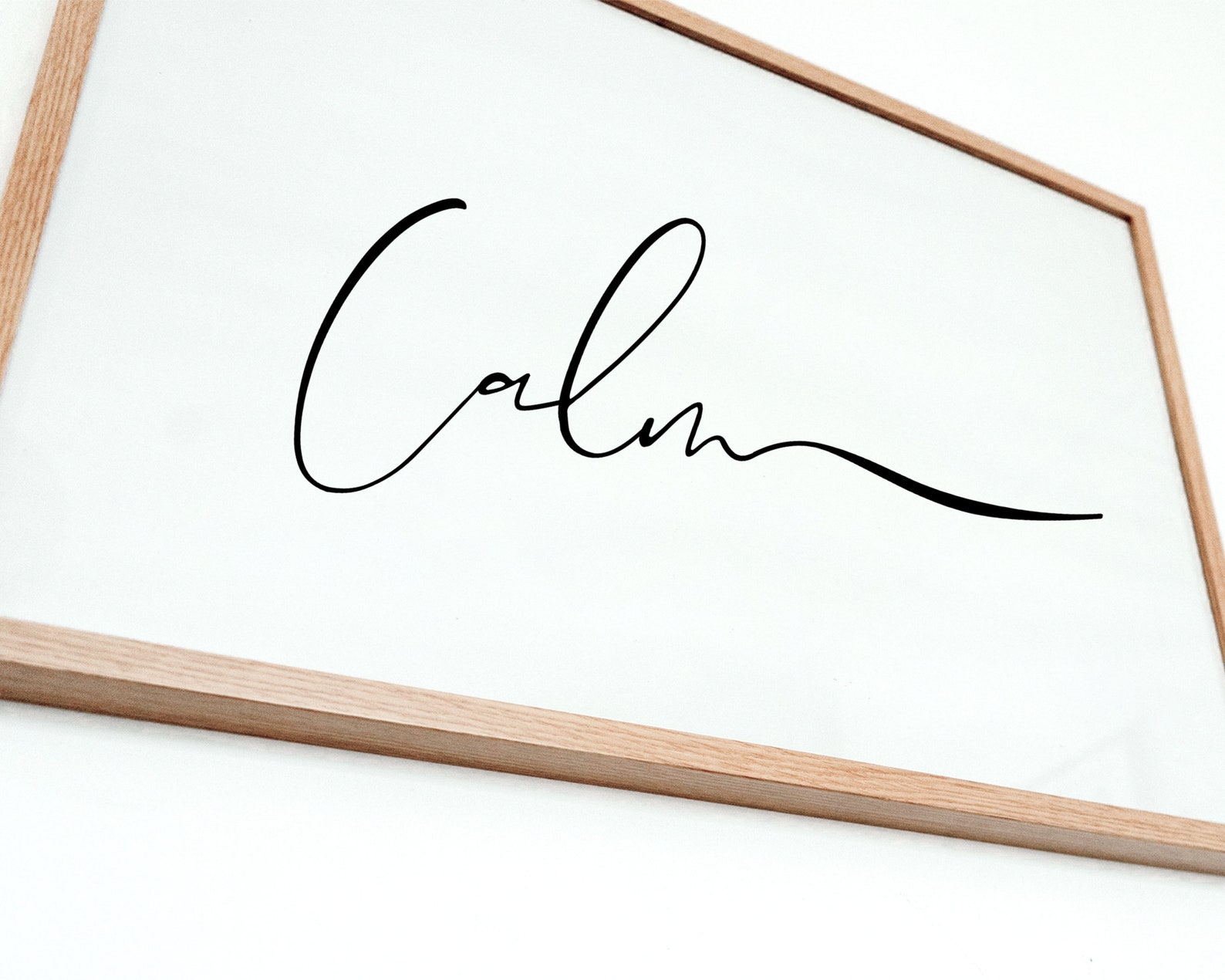 Calm Word Art, Typography, Black and White Print, Wall Art - Etsy