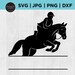 Equestrian Monogram SVG, Hunter Split Monogram, Jumping Horse SVG ...