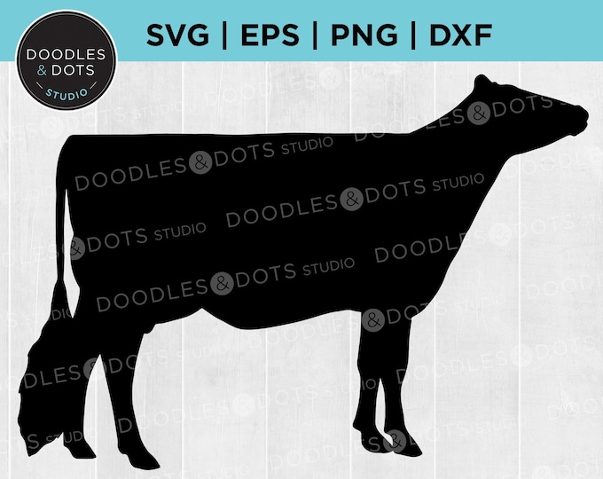 Cow Silhouettes SVG, PNG, Jpeg - Etsy
