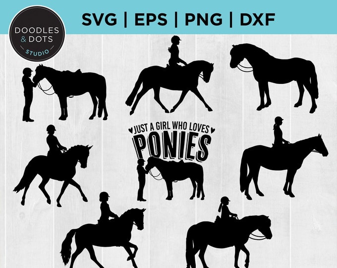 Welsh Pony SVG Bundle, Show Pony Clip Art, Welsh Pony Silhouetten PNG ...