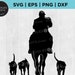 Foxhunting Svg, Foxhunter With Foxhounds Silhouette, Foxhunt Clipart ...