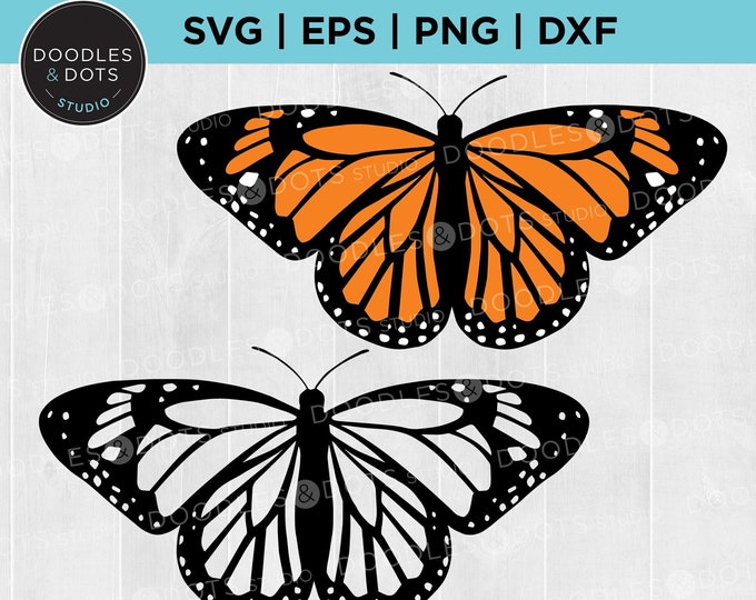 Monarch Butterfly SVG for Cutting and Printing, Butterfly SVG Stencil ...
