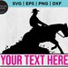Reining Horse Svg, Split Monogram With Space for Name, Customizable ...