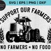 Support Your Local Farmer Svg, No Farmers No Food Svg, Farmer Decal Svg ...
