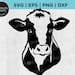 Holstein SVG Cow Head SVG Dairy Cow Cut File for Cricut - Etsy