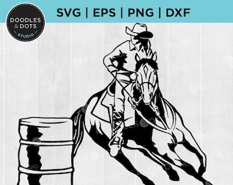 HUGE BARREL RACER Pack Svg Eps Pdf Png Dxf Cricut - Etsy