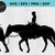 Reining Horse Split Monogram SVG, Sliding Stop Svg, Customizable ...