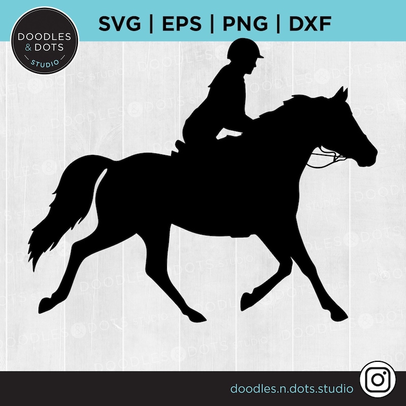 Horse and Rider Svg - Etsy