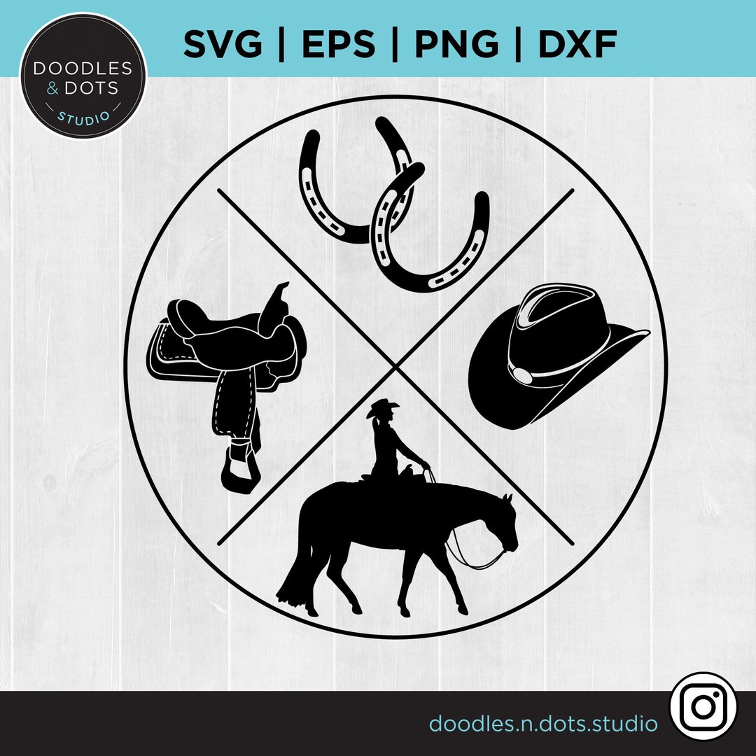 Western Horse SVG, Horse and Rider Western Saddle Svg, Western Svg ...