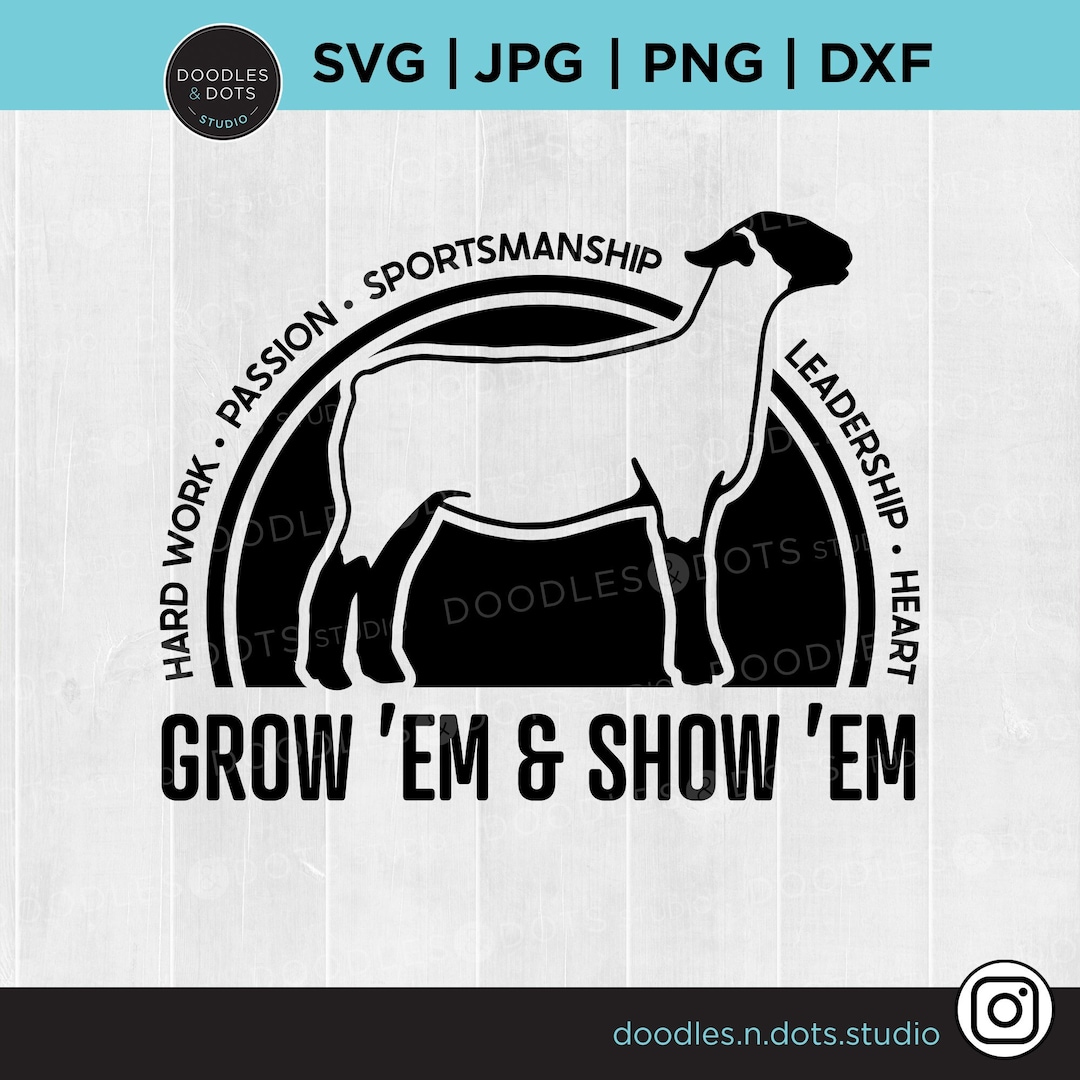 Show Lamb SVG, Lamb SVG, Market Lamb Silhouette, Grow 'em & Show 'em ...