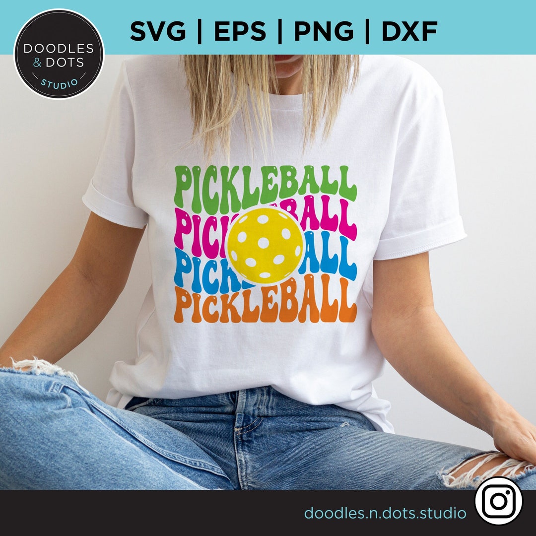 Pickleball Svg, Trendy Pickleball Svg, Pickleball Sublimation Design ...