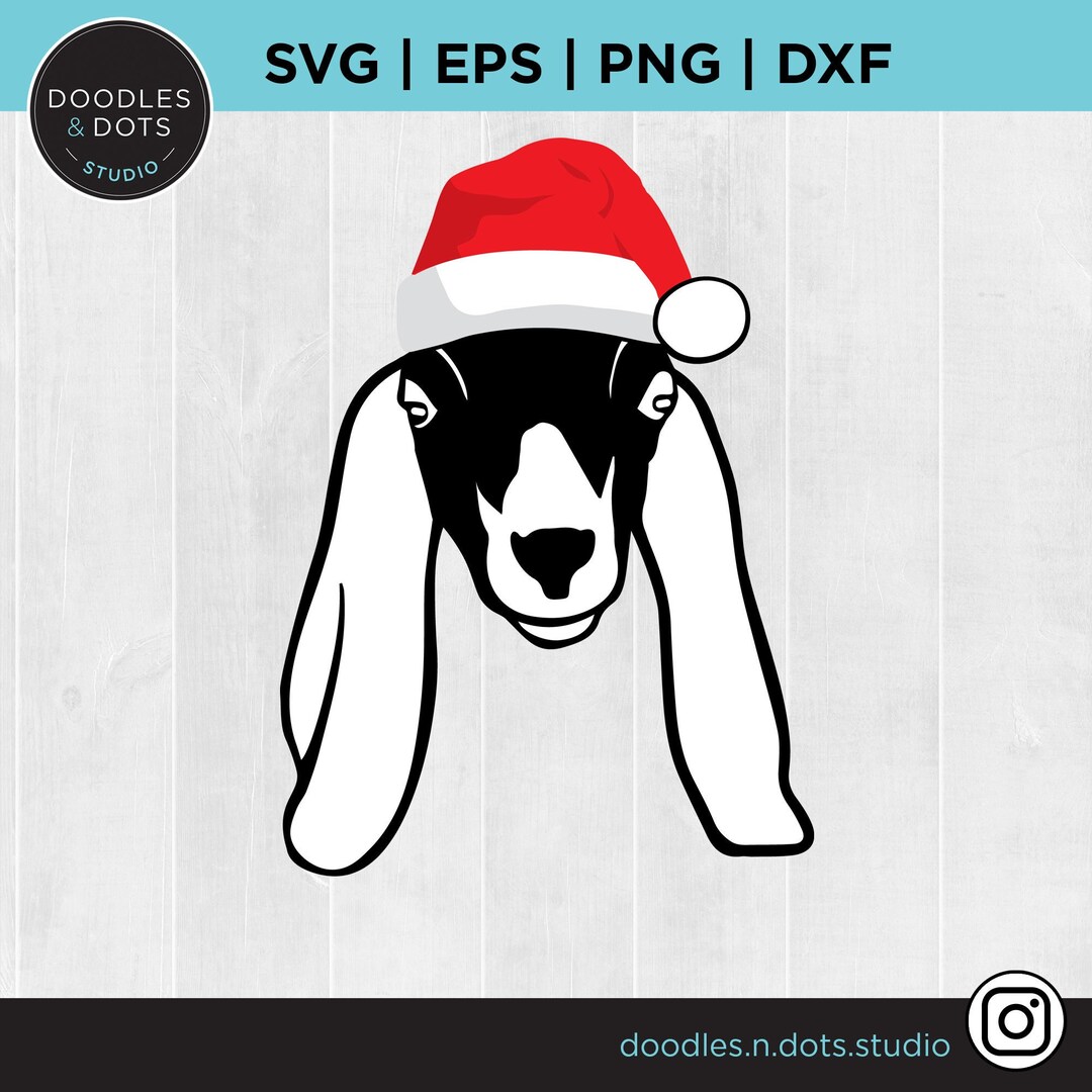 Goat With Santa Hat, Show Goat SVG, Christmas Goat SVG, Stock Show ...