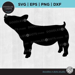Show Pig SVG Bundle, Pig SVG, Show Stock SVG, Livestock Svg, Hog Farm ...