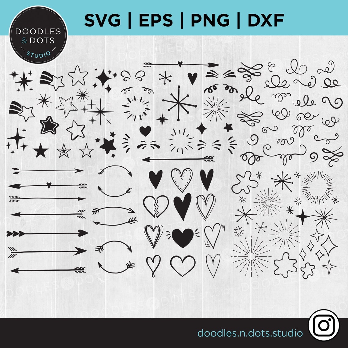 Design Elements SVG Embellishments Bundle SVG Decorative | Etsy