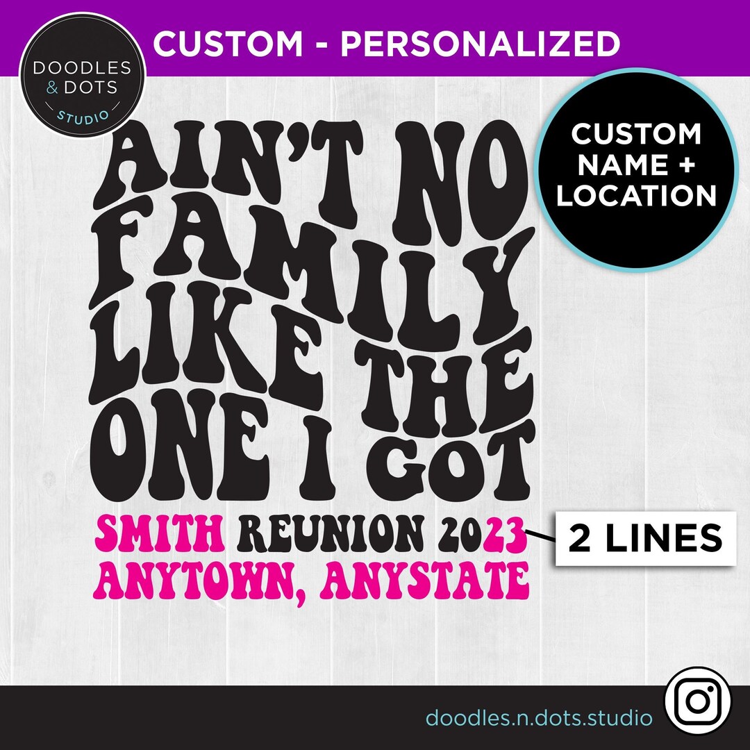 Family Reunion Svg, Custom Family Reunion Cut File, Reunion 2023 Png ...