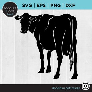 Show Cow Svg, Dairy Cow Svg, Milk Cow SVG, Cow Silhouette Clipart ...