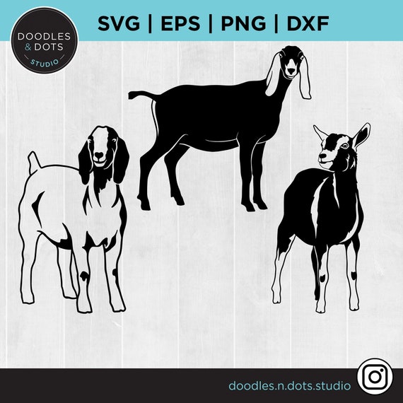 Nubian Dairy Goat Silhouette