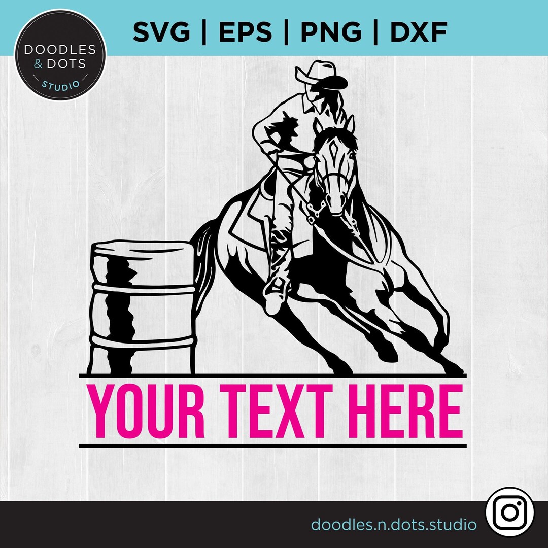 Barrel Racer SVG, Barrel Racing Split Monogram, Barrel Racing Png With ...