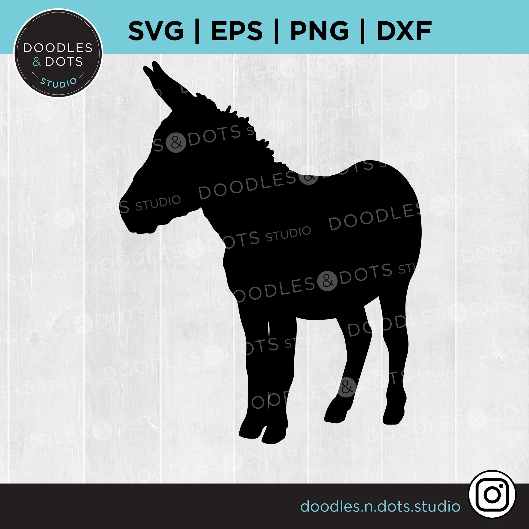 Donkey SVG Burro SVG Miniature Donkey Clipart Jack Jenny - Etsy