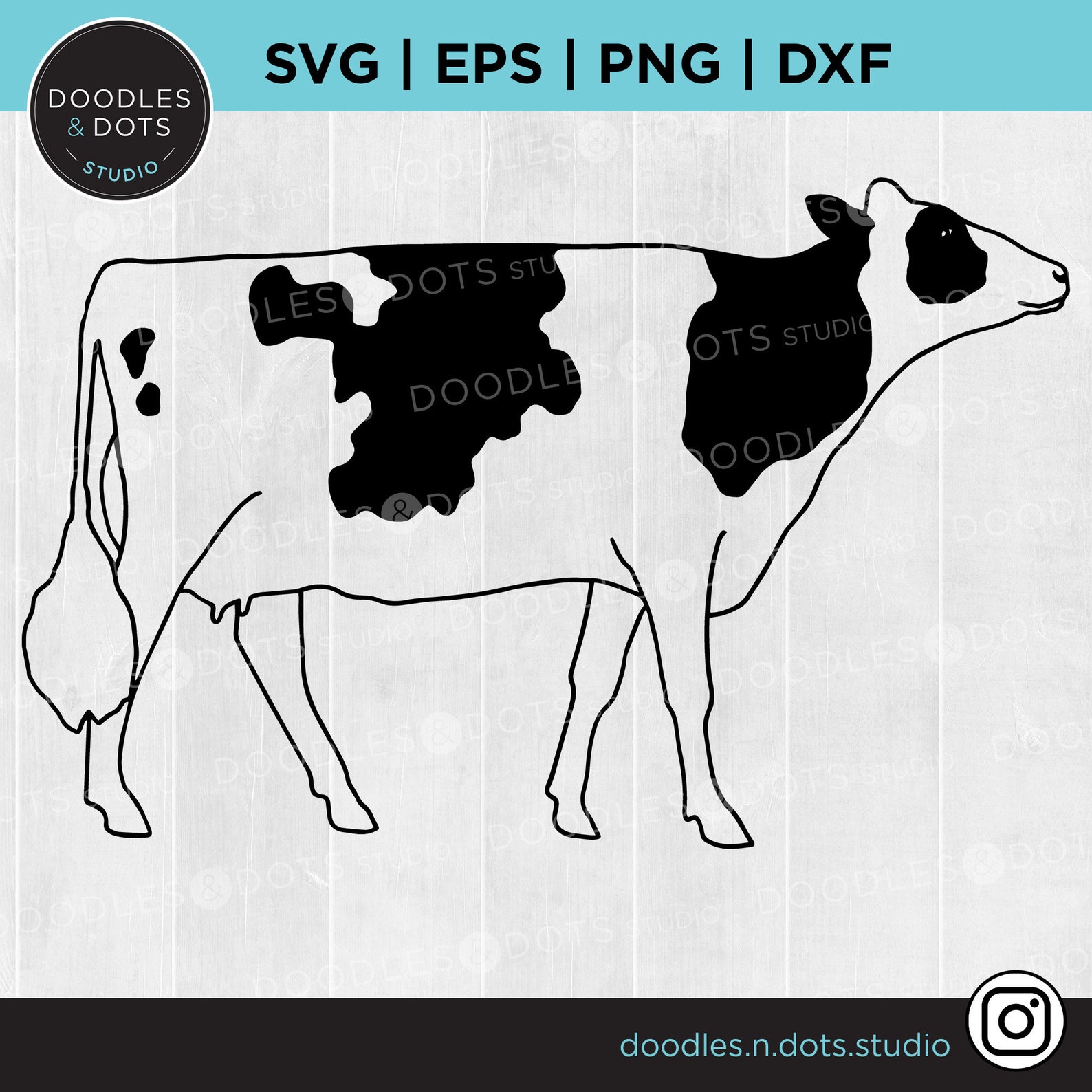 Holstein Svg Cow SVG Dairy Cow Cut File for Cricut Cow - Etsy