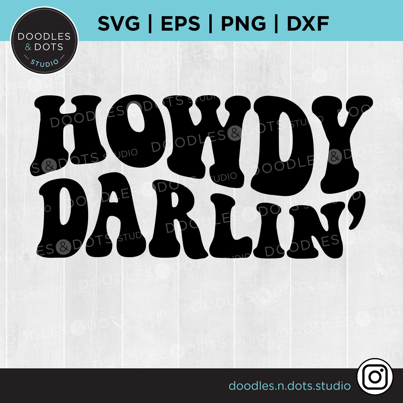 Howdy SVG Howdy Darlin' SVG Retro Wavy Text Svg - Etsy