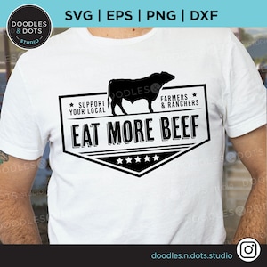 Eat More Beef SVG, Support Local Farmers and Ranchers, Cattle Ranching ...