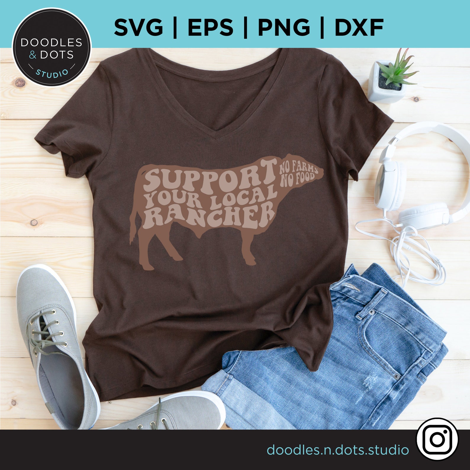 Eat More Beef SVG, Support Local Farmers and Ranchers, Cattle Ranching ...