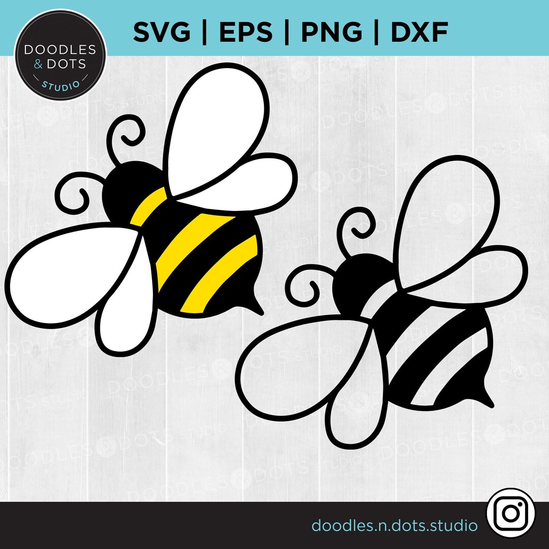 Bee SVG PNG Files for Cutting Machines, Layered Bee Digital Clipart ...