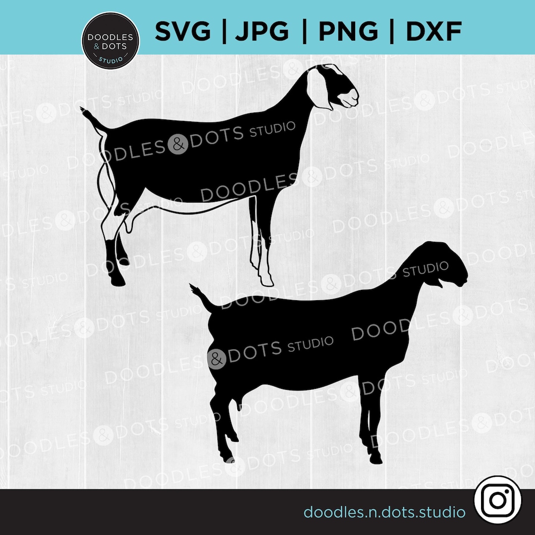 Dairy Goat Svg, Show Goat Svg, Nubian Goat Doe, Goat Clipart, Stock ...