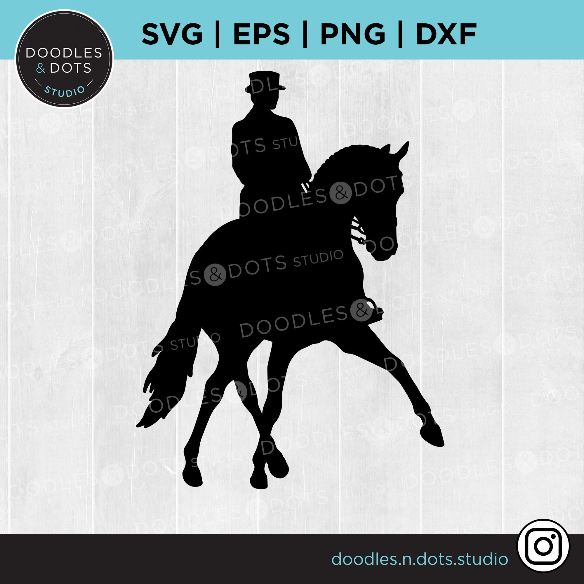 Dressage Horse Half Pass Silhouette