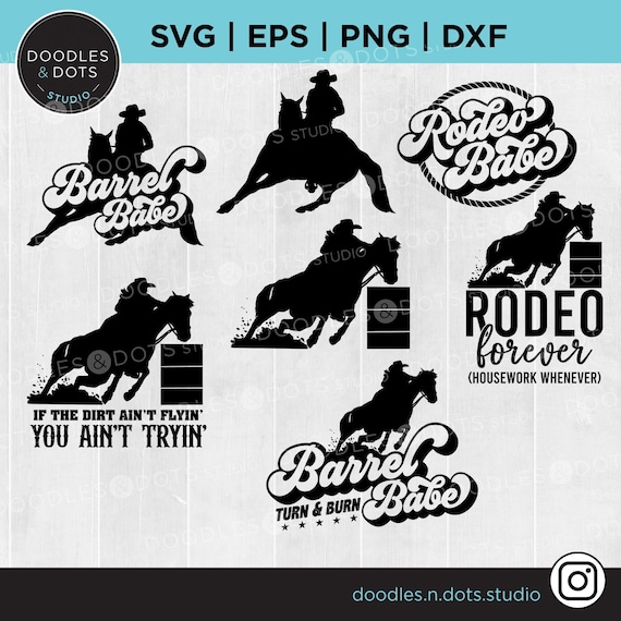 Barrel Racing SVG Barrel Racer BUNDLE Svg Texas Cowgirl | Etsy