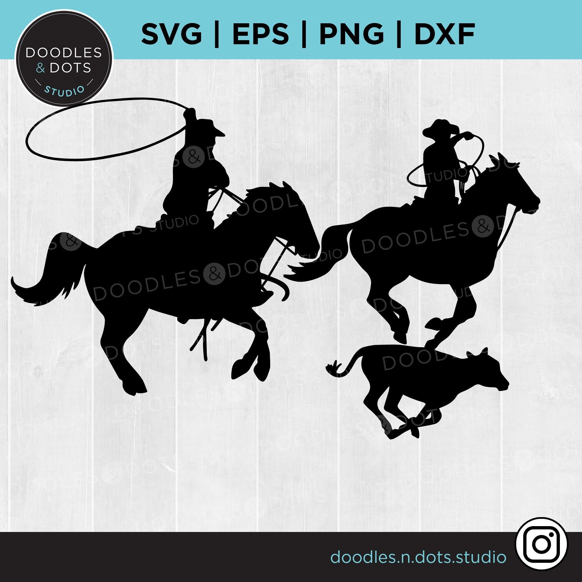 Roping Horse Silhouette