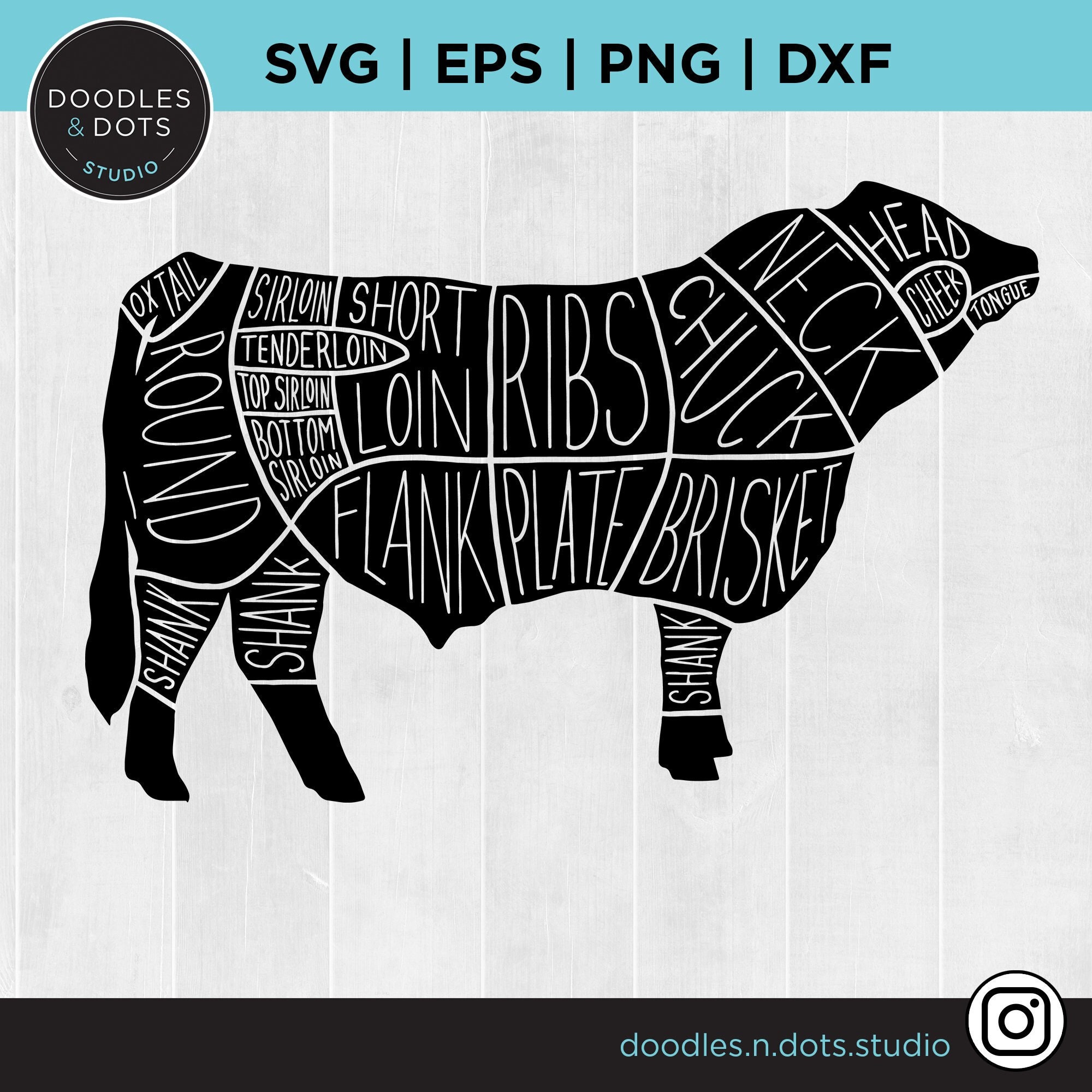 Beef Cuts SVG Cuts of Pork SVG Butcher Cuts Chicken Cuts - Etsy Canada