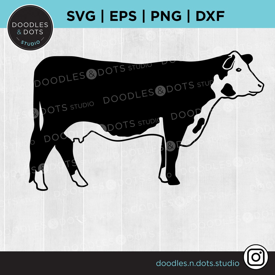 Beef Cattle SVG | Hereford Cow | Beef Rancher | Hereford Cut File ...